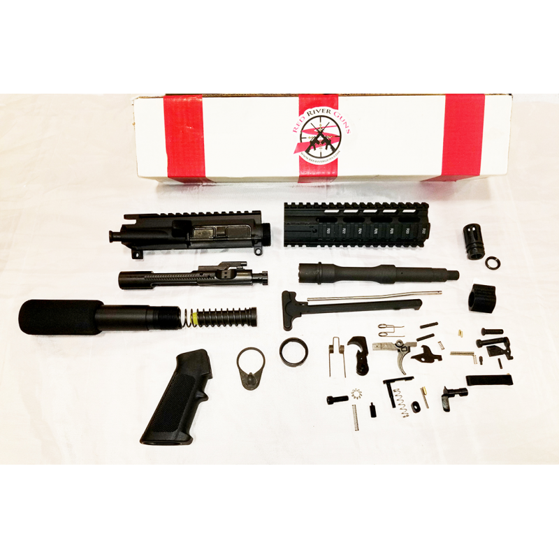 7 1/2" 5.56/.223 Barrel with 7" Slim Quad Rail Complete AR15 - Red ...